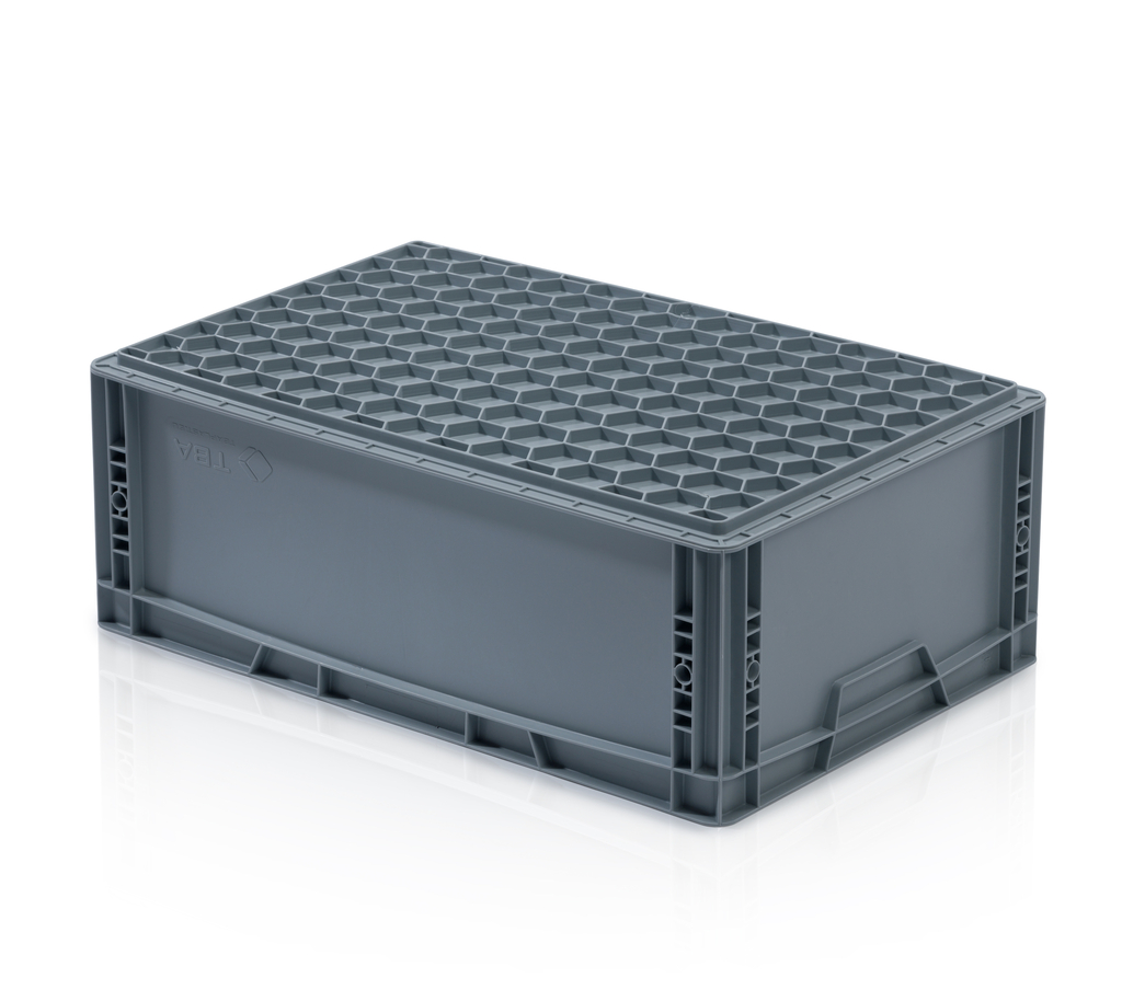 Euro prepravka plný úchyt 60x40x22 cm - zelená | TBA Plastové obaly s.r.o.